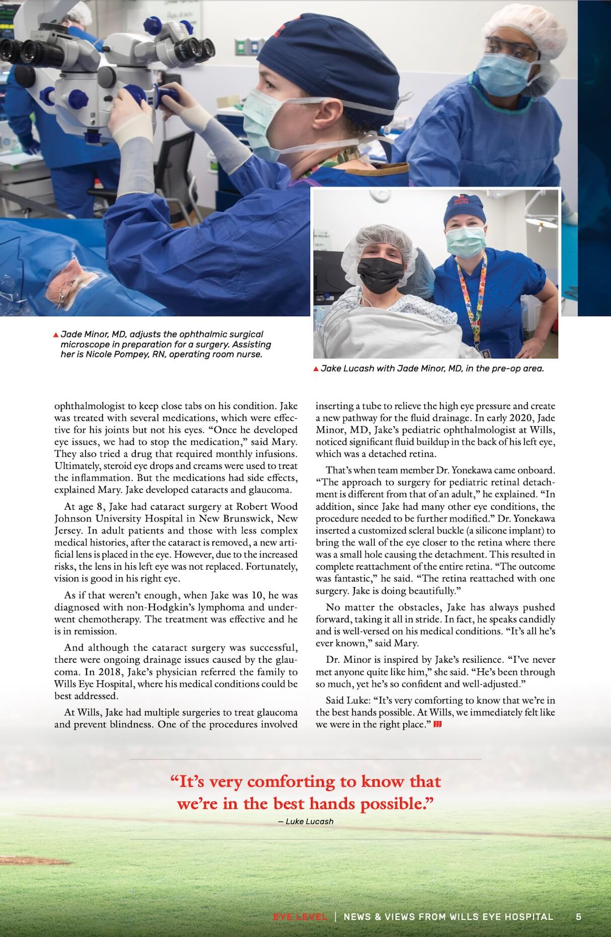 Eye Level Winter 2021 Jake Lucash | Wills Eye Hospital